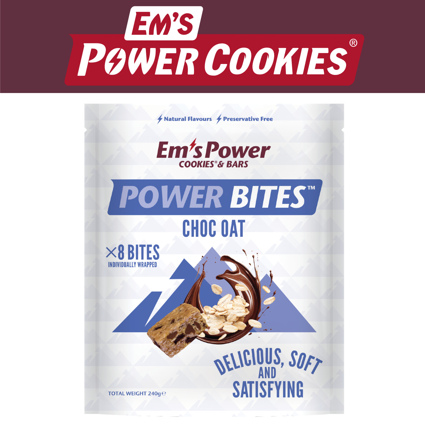 Wholesale Oat Chocolate Power Bites - 240g - 8 Pack in Australia - Bike ...