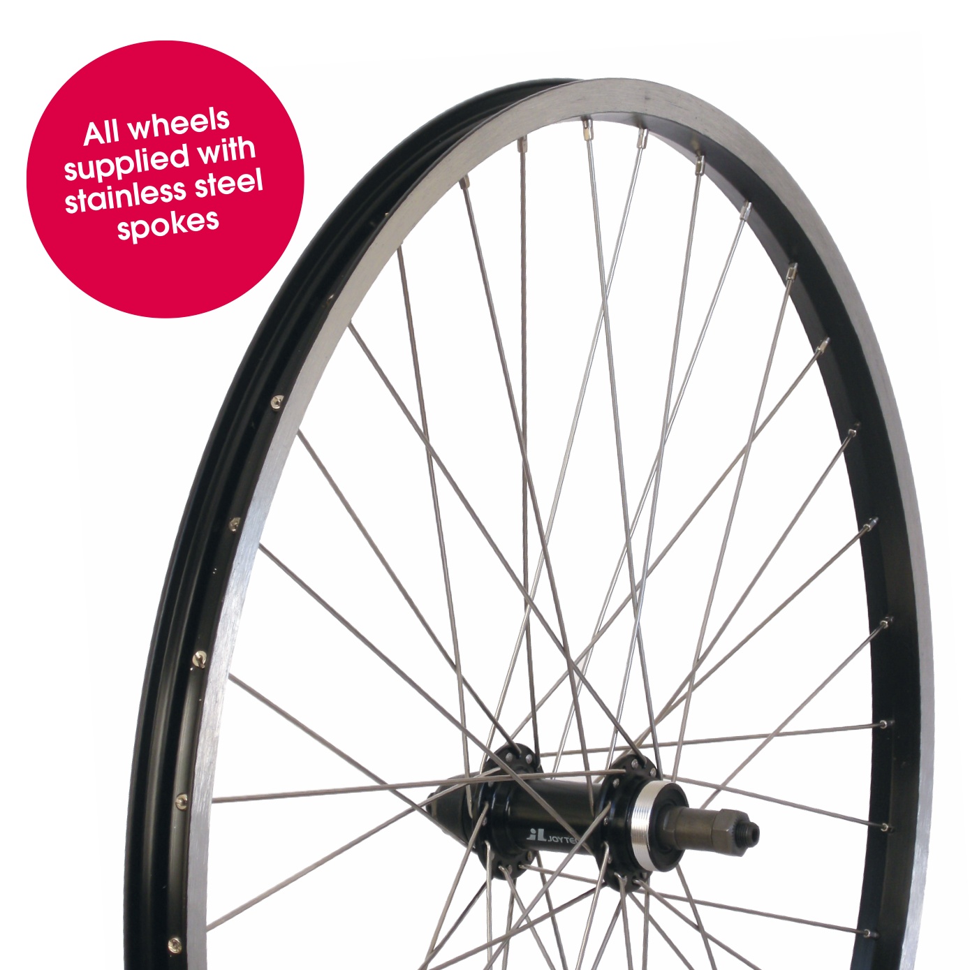 Wholesale Wheel - 26" MTB Alloy Screw-on Rear - Black Rim - Silver ...