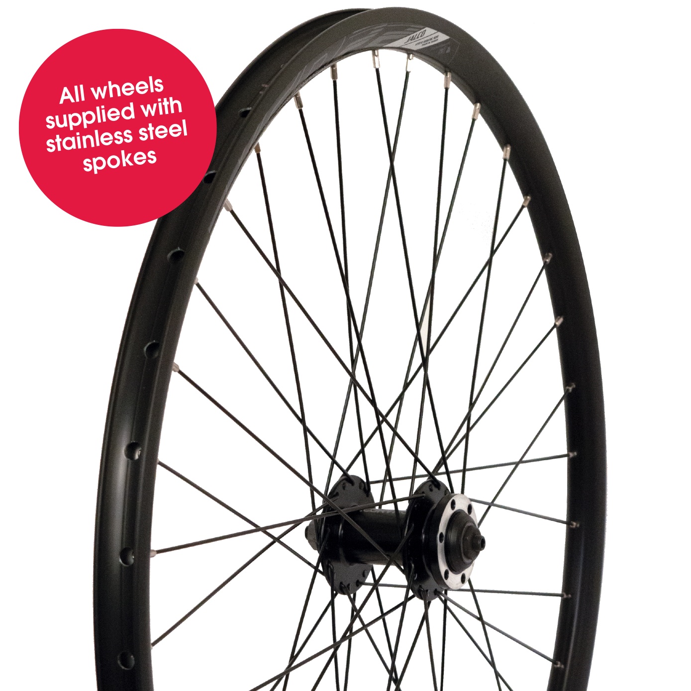 Wholesale Wheel - 26" Front Alloy Disc - Black Rim - Black Spokes in ...